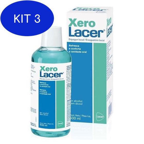 Kit 3 Solução Enxaguatório Bucal Xerolacer 500ml - Antisséptico ...