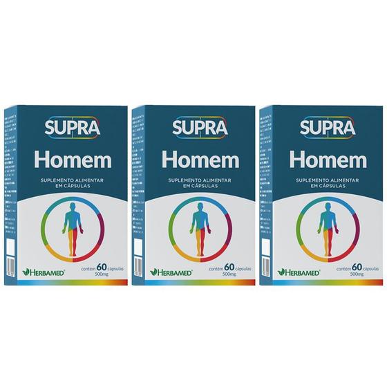 Kit 3 Supra Homem Poli vitamínico com 60 Cápsulas - HERBAMED ...