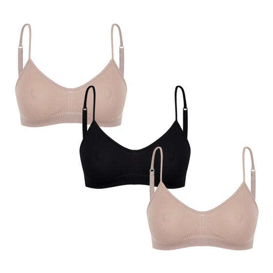 Kit 3 Sutiã Top Básico Sem Costura Sem Bojo Original Trifil - Sutiã - Magazine Luiza