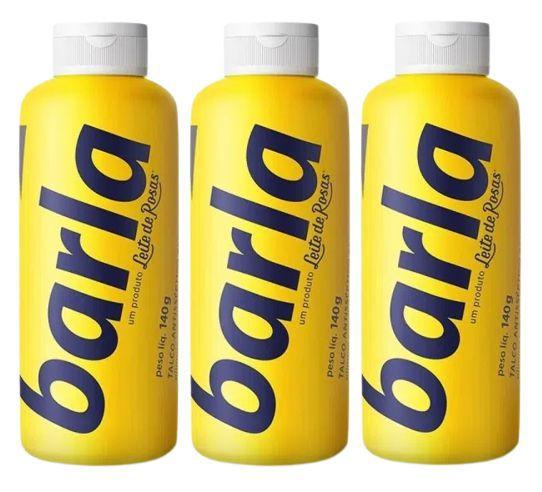 kit 3 Talco Leite De Rosas Barla Perfumado Em Frasco 140G - Desodorante ...