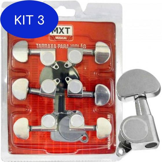 Kit 3 Tarraxa Blindada Para Violão Ou Guitarra - MXT - Tarraxa ...