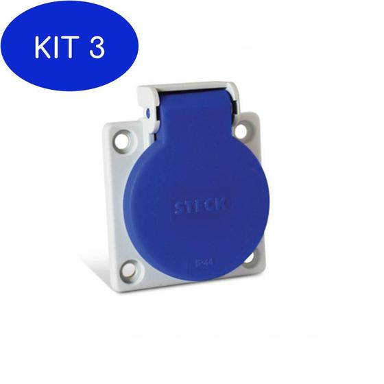 Kit 3 TOMADA QUASAR COM TAMPA 2P T 20A - Steck - Tomadas - Magazine Luiza