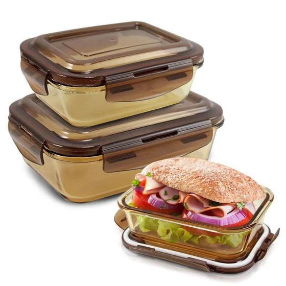 Kit 3 Tupperware Marmita Pote De Vidro Hermético Jacki Design - Marmitas - Magazine Luiza