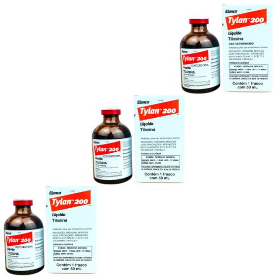 Kit 3 Tylan 200 50mL Bovinos Elanco - Farmácia Pet - Magazine Luiza