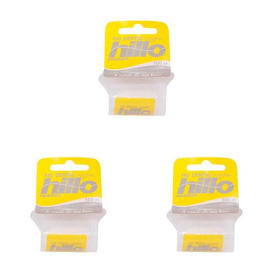 Kit 3 Und Fio Dental Hillo Extra Fino 100m - Fio Dental - Magazine Luiza