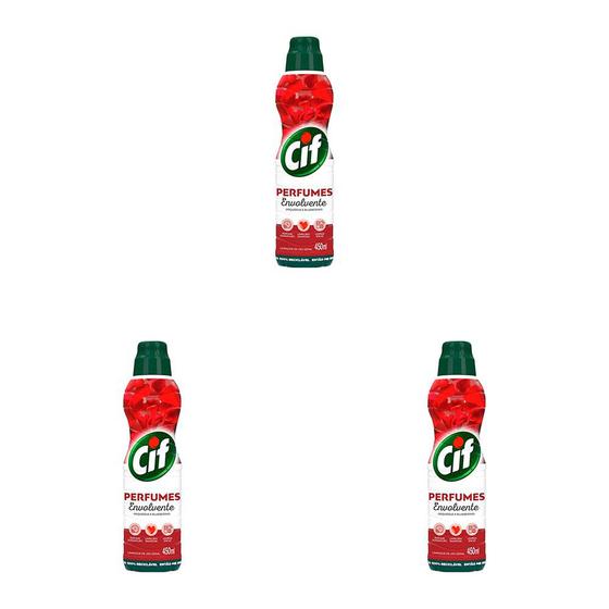Kit 3 Und Limpador Cif Limpeza Perfeita Envolvent 450ml - Limpador ...
