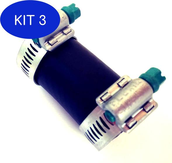 Kit 3 União Flexível 40Mm Mangote De Borracha Agua Ar - Arclosed ...