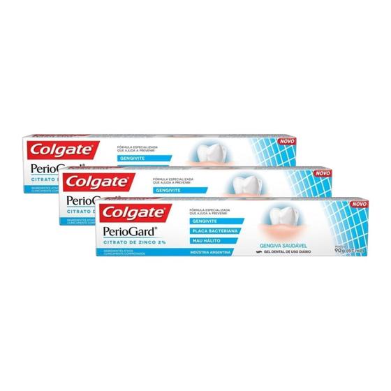 Kit 3 Unidades Creme Dental Colgate Periogard Gengiva Saudavel 90g ...