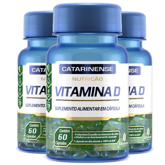 Kit 3 Vitamina D 200ui Catarinense 60 cápsulas - Vitaminas A-Z ...