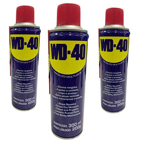 Kit 3 Wd40 Óleo Spray Multiuso Desengripante Lubrifica 300ml - WD-40 ...