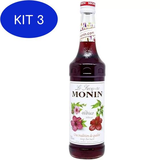 Kit 3 Xarope Monin Hibisco 700 Ml - Xarope para Bebida - Magazine Luiza