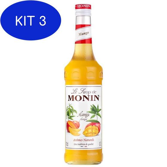 Kit 3 Xarope Monin Manga 700Ml - Xarope para Bebida - Magazine Luiza
