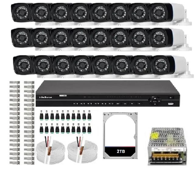 Kit 32 Cameras Segurança Hd Dvr Intelbras 32ch mhdx Alta Resolução c ...