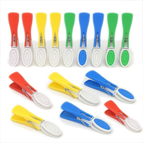 Kit 36 Prendedor De Roupa Emborrachado Reforçado Pregador Varal Grampo ...