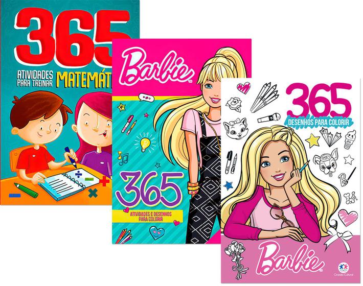 Kit 365 Atividades - Matemática + Barbie + Barbie Colorir - Outros ...