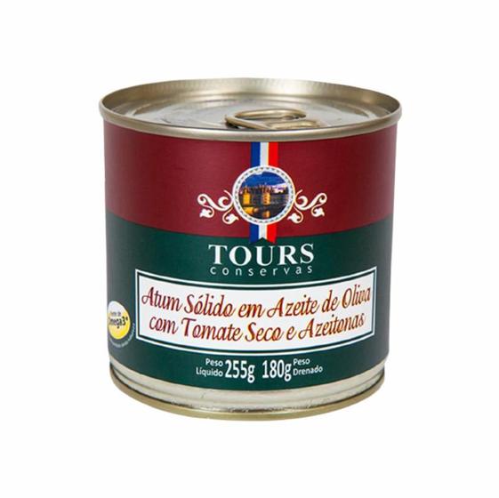 Kit 3X: Atum Sólido em Azeite/Tomate Seco/Azeitona Tours255g - Atum ...