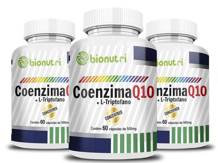 Kit 3X Coenzima Q10 60Capsulas 500Mg - Bionutri - Coenzima Q10 ...