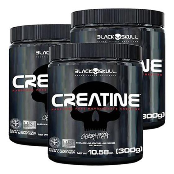 Kit 3x creatine turbo black skull 300g - Creatina - Magazine Luiza