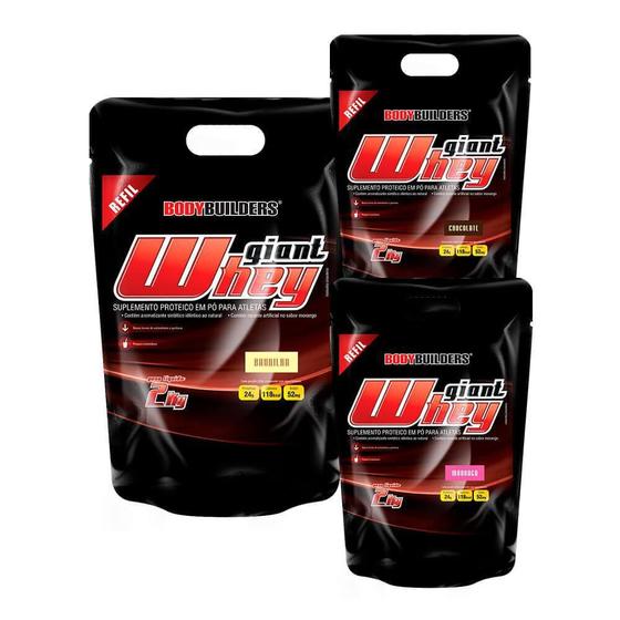 Kit 3X Giant Whey Refil 2Kg - Bodybuilders - Whey Protein - Magazine Luiza