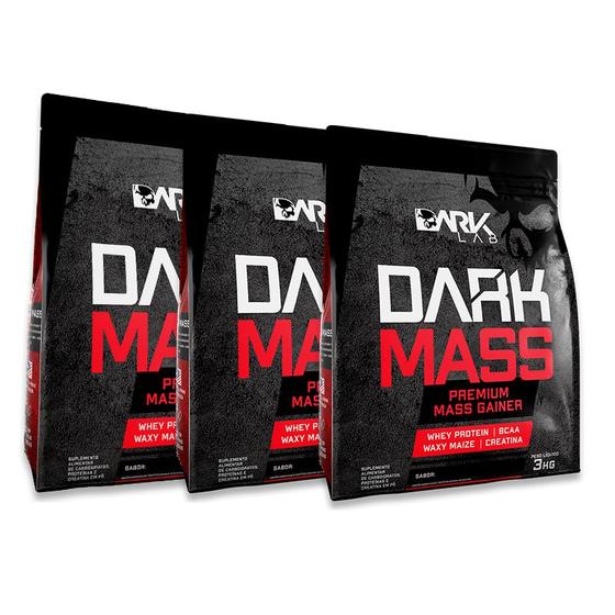 Kit 3x Hipercalórico Dark Mass 3kg - Dark Lab - Hipercalórico / Massa - Magazine Luiza