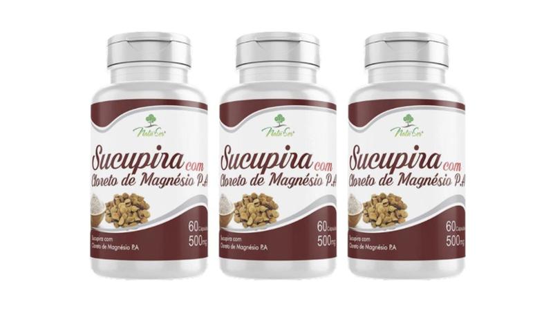 Kit 3X Sucupira Com Cloreto De Magnésio 100% Natural 60 Capsulas - Natuser - Cloreto de Magnésio ...