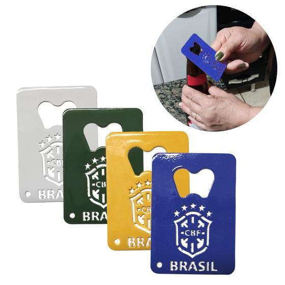 Kit 4 Abridor de Garrafa Personalizado Brasil Seleção Brasileira Ferro ...