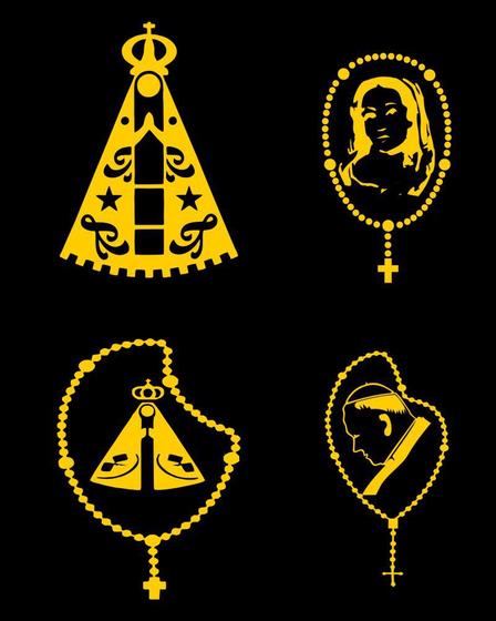 Kit 4 Adesivos Nossa Senhora Aparecida - Gráfica Loja Set - Conjunto de ...