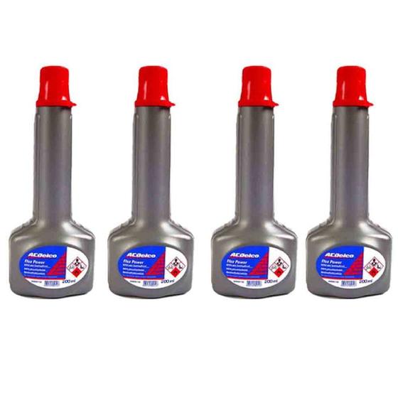 Kit 4 aditivo combustível acdelco flex power motores gm - Aditivo para ...