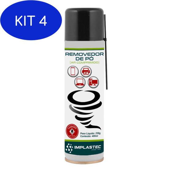 Kit 4 Air Duster Pro Ar Comprimido Removedor De Pó - Implastec - Ar ...