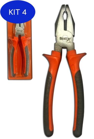 Kit 4 Alicate Universal 8 Polegadas Emborrachado Bestfer - - Jogo de Alicate - Magazine Luiza