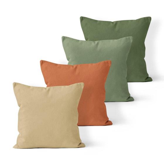 Kit 4 Almofadas Decorativas Own Lisas Verde Terracota E Bege - Prego E ...