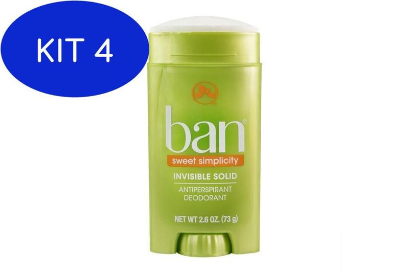 Kit 4 Ban Desodorante Sólido Sweet Simplicity 73G - Deo ban - Desodorante - Magazine Luiza