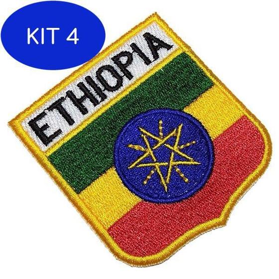 Kit 4 Bandeira Ethiopia BEIN053 Patch Bordado para Uniforme Camisa - Br44 - Bandeiras - Magazine ...
