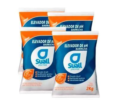 Kit 4 Barrilha Leve Elevador De Ph Mais Suall Para Piscinas - Elevador ...