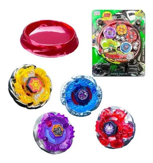 Kit 4 Beyblade Metal Led + Lançador - dntoys - Pião de Batalha e ...