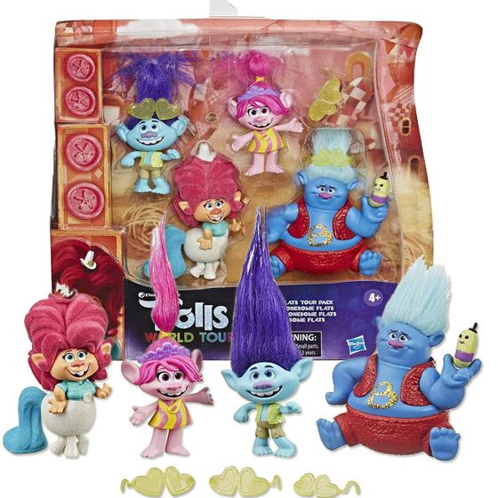 Kit 4 Bonecas Trolls World Tour 8cm - Hasbro - Bonecos - Magazine Luiza