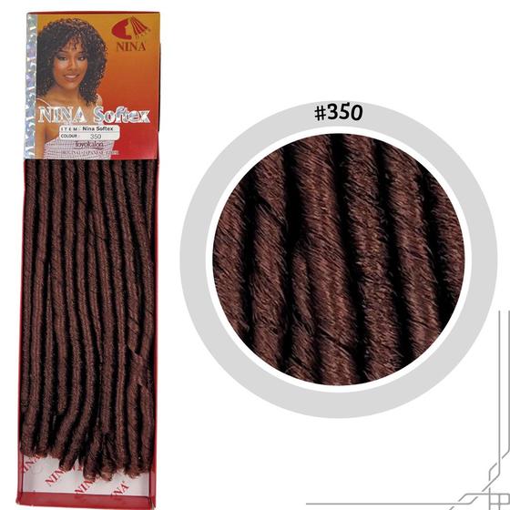 kit 4 cabelo nina softex crochet braid original direto fabrica + agulha ...