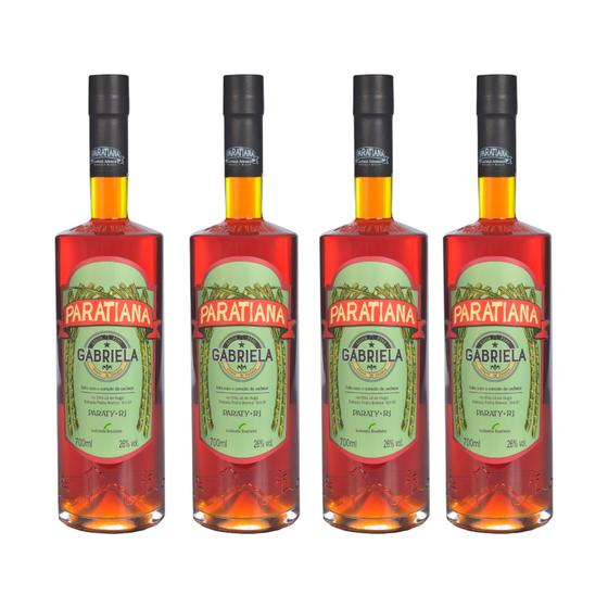 Kit 4 Cachaças Gabriela Cravo E Canela Paratiana 700 ml Premium Paraty ...