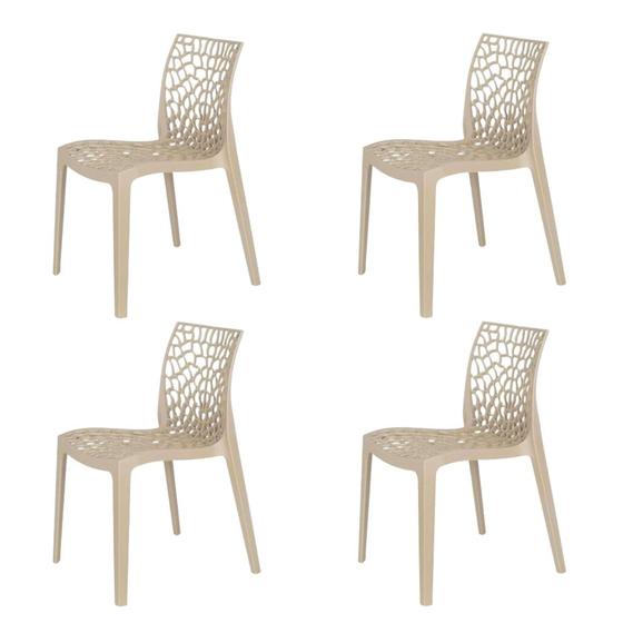 Kit 4 Cadeiras Gruvyer P/ Sala Quintal Varanda Colorida - Homelandia ...