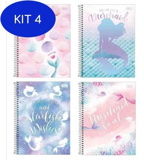 Kit 4 Caderno 1M 80Fls Wonder Tilibra - Caderno - Magazine Luiza
