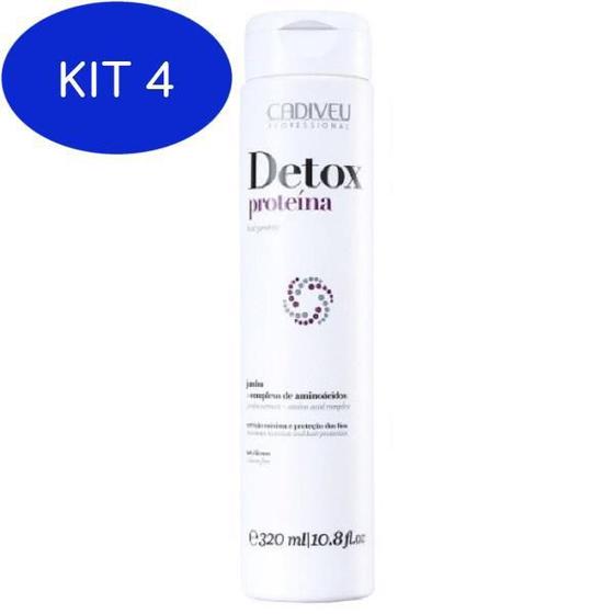 Kit 4 Cadiveu Detox Proteína 320Ml - Pré Shampoo - Magazine Luiza