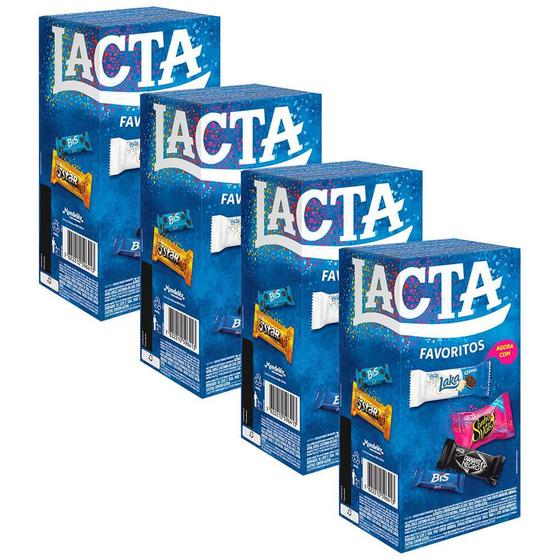 Kit 4 Caixas Bombons Favoritos 250,6g - Lacta - Bombom - Magazine Luiza
