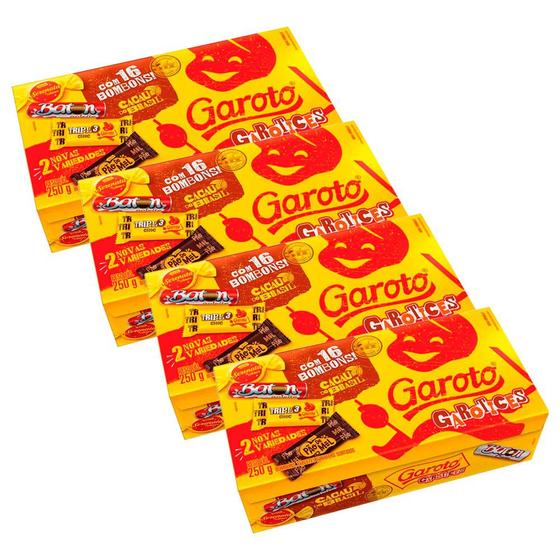 Kit 4 Caixas Bombons Sortidos Garotices 250g - Garoto - Bombom ...
