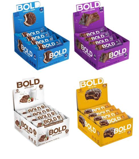 Kit 4 caixas de bold 720g com 12 barras de 60g cada - Barra de Proteína ...