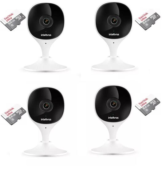 Kit 4 Câmera Ip Wi-fi Full Hd Imx Mibo Intelbras + Sd 64gb Ultra ...