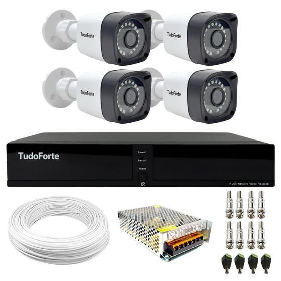 Kit 4 Câmeras Bullet Tudo Forte TF 2020 B Full HD 1080p com Visão ...