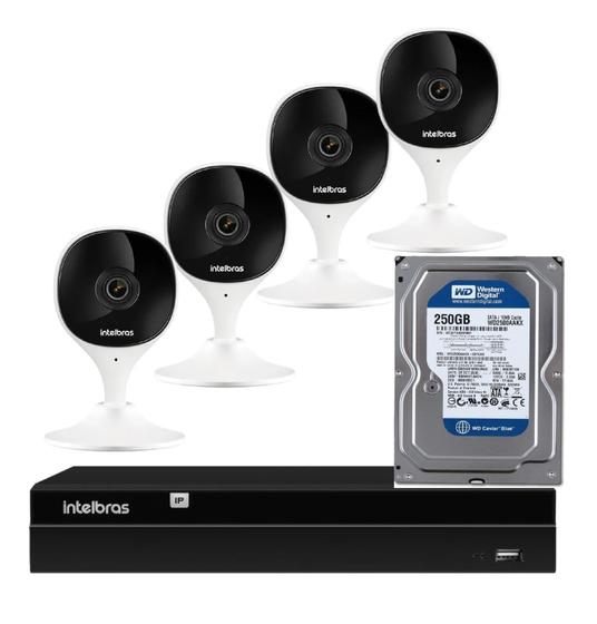 Kit 4 Câmeras IMX Full Hd Wi-fi Com Hd 250gb E Nvd 1304 - Intelbras ...
