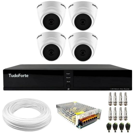 Kit 4 Câmeras Intelbras VHL 1120 D HDCVI Lite Dome HD 720p Lente 3.6mm ...