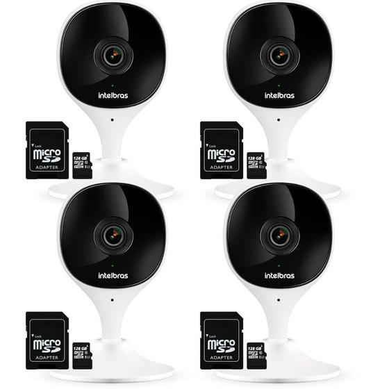 Kit 4 Câmeras Wi-Fi com Áudio e Inteligência Artificial iMX C Intelbras ...