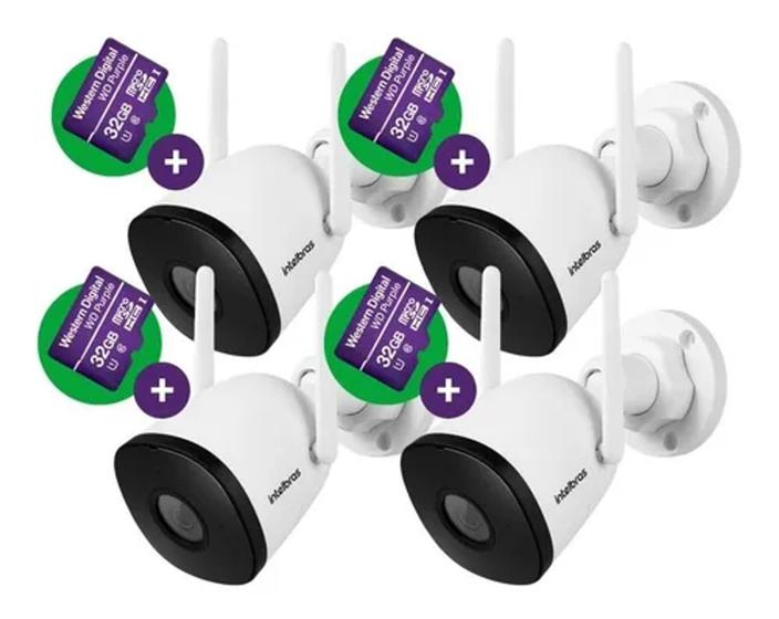 Kit 4 Câmeras Wi-fi Intelbras Im5s Com Cartao 32gb Fullhd - Câmera de ...